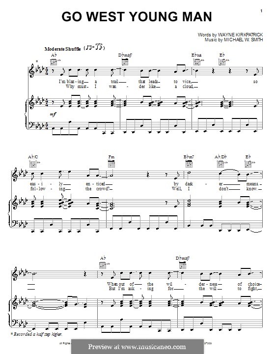 Go West Young Man by M.W. Smith - sheet music on MusicaNeo