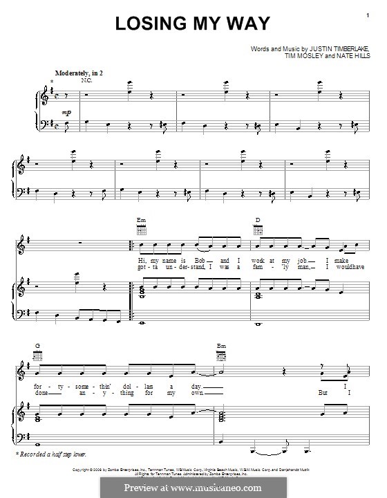 Losing My Way (Justin Timberlake) by F.N. Hills, Timbaland on MusicaNeo