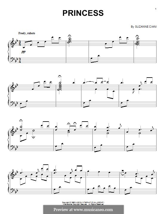 Princess by S. Ciani - sheet music on MusicaNeo