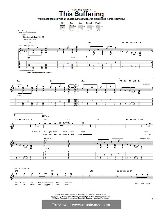 This Suffering (Billy Talent) by A. Solowoniuk, B. Kowalewicz, I. D'Sa ...