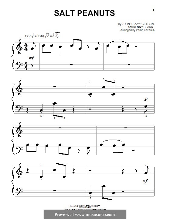 Salt Peanuts by K. Clarke - sheet music on MusicaNeo