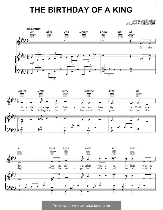 The Birthday of a King by W.H. Neidlinger - free download on MusicaNeo