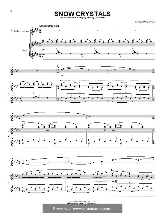 Snow Crystals by S. Ciani - sheet music on MusicaNeo