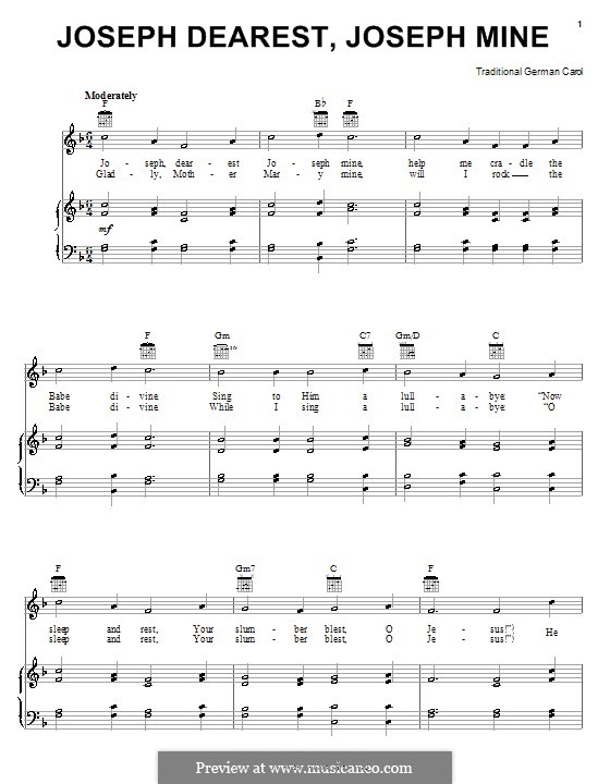 Joseph Dearest, Joseph Mine by folklore - sheet music on MusicaNeo