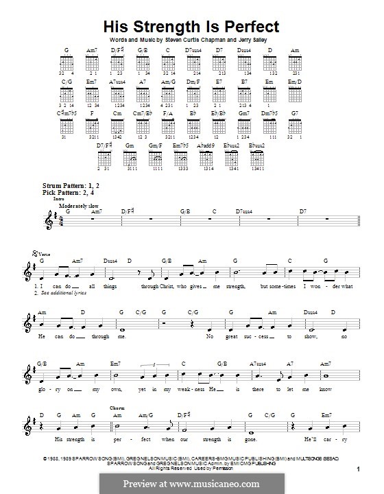 His Strength Is Perfect by J. Salley - sheet music on MusicaNeo