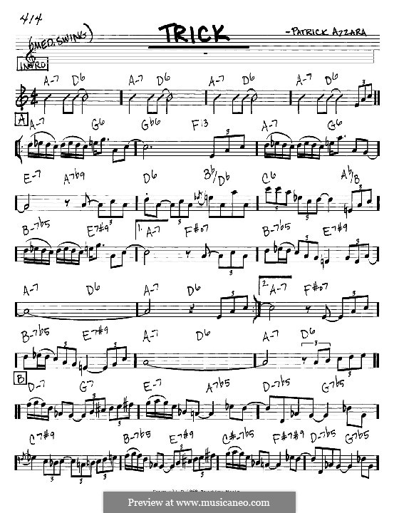 Trick by P. Azzara - sheet music on MusicaNeo