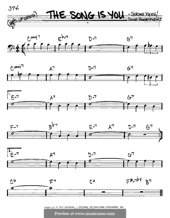 The Song is You by J. Kern - sheet music on MusicaNeo