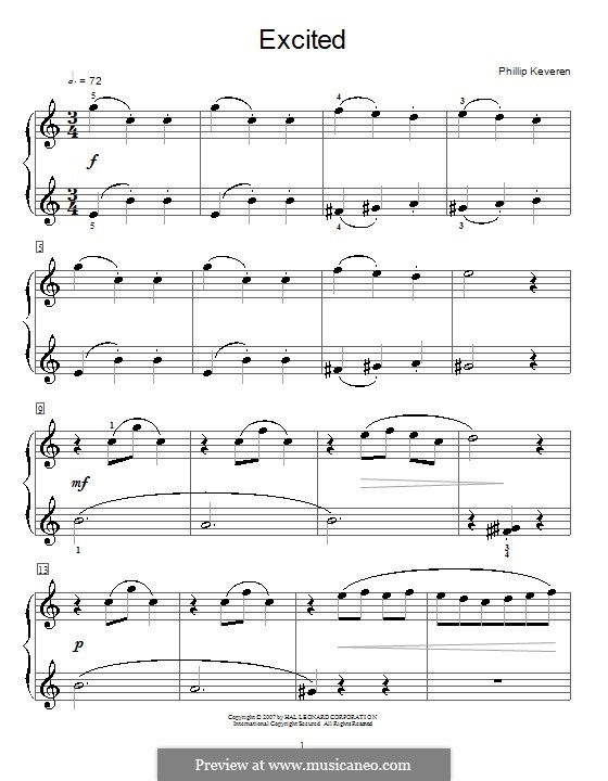 Excited by P. Keveren - sheet music on MusicaNeo