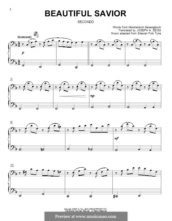 Beautiful Savior by folklore - sheet music on MusicaNeo