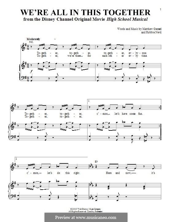 Vocal-instrumental version (We're All in This Together (from High ...