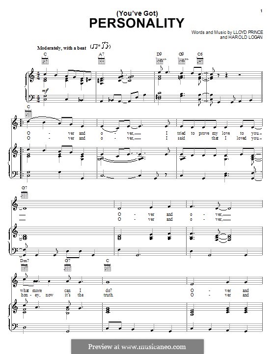 (You've Got) Personality by H. Logan - sheet music on MusicaNeo