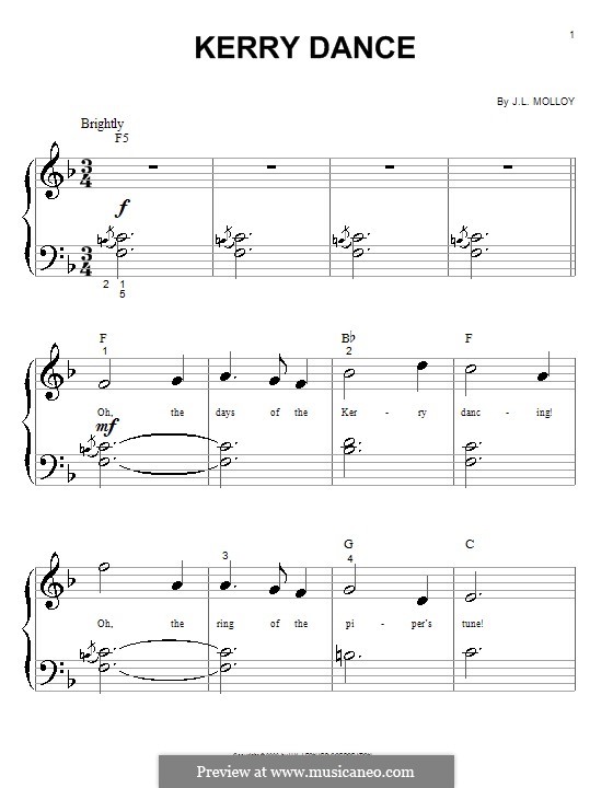 The Kerry Dance by J.L. Molloy - sheet music on MusicaNeo