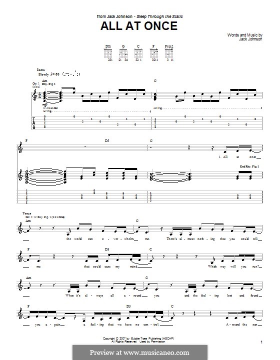 Angel Jack Johnson Guitar Chords