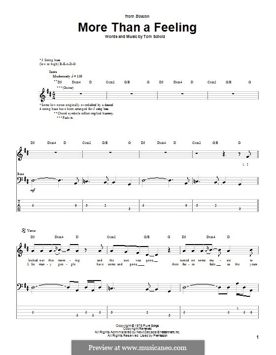 More Than a Feeling (Boston) by T. Scholz - sheet music on MusicaNeo