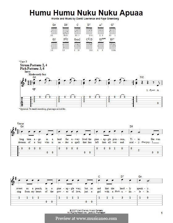 Humu Humu Nuku Nuku Apuaa (High School Musical 2) by D.N. Lawrence, F ...