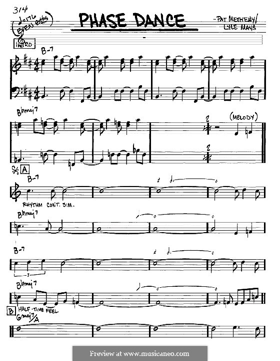 Phase Dance by P. Metheny - sheet music on MusicaNeo