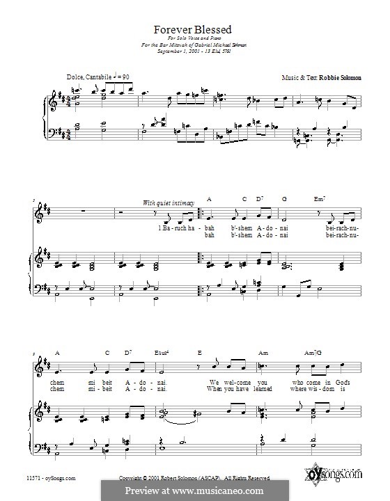 Forever Blessed by R. Solomon - sheet music on MusicaNeo