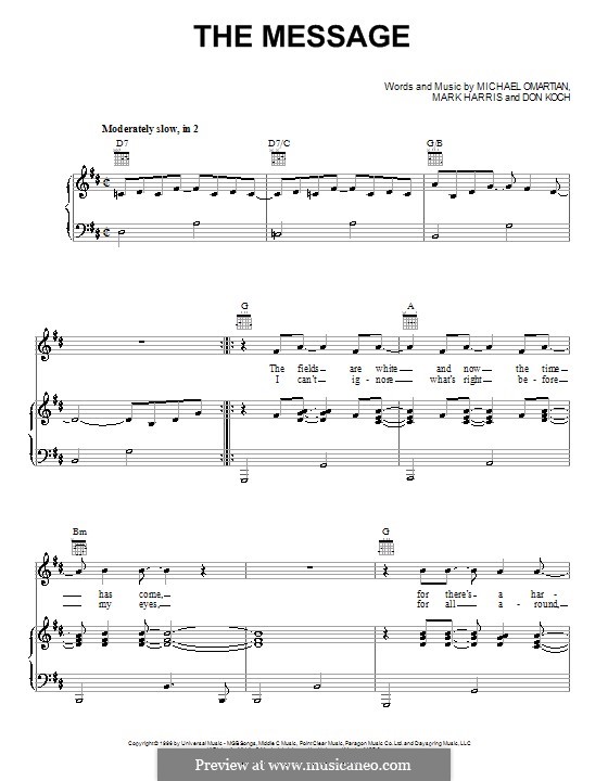 The Message (4Him) by D. Koch, M.R. Harris, M. Omartian on MusicaNeo