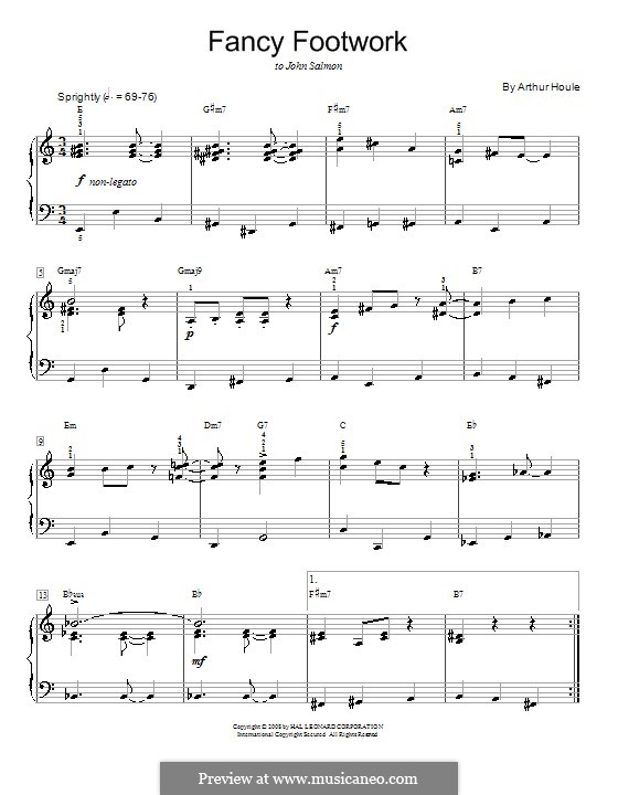 Fancy Footwork by A. Houle - sheet music on MusicaNeo