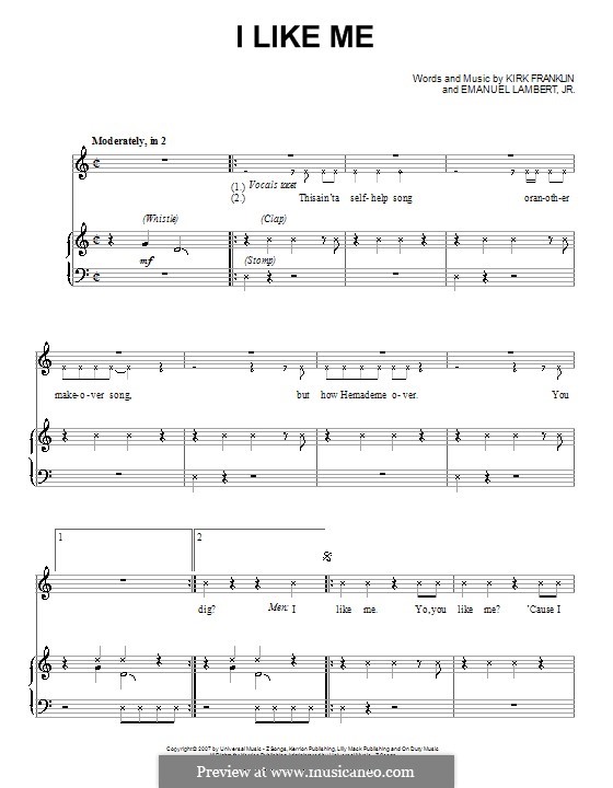 I Like Me by E. Lambert Jr. - sheet music on MusicaNeo