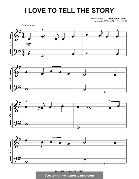 I Love to Tell the Story by W.G. Fischer - sheet music on MusicaNeo
