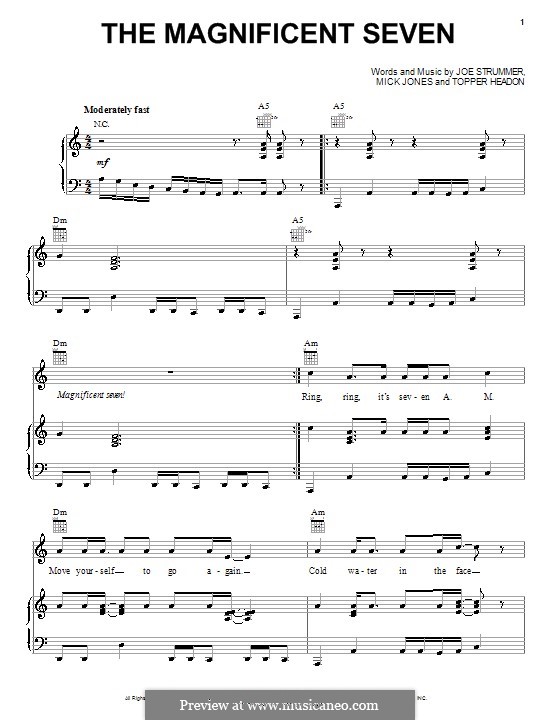 The Magnificent Seven (The Clash) by J. Strummer, M. Jones, P. Simonon ...