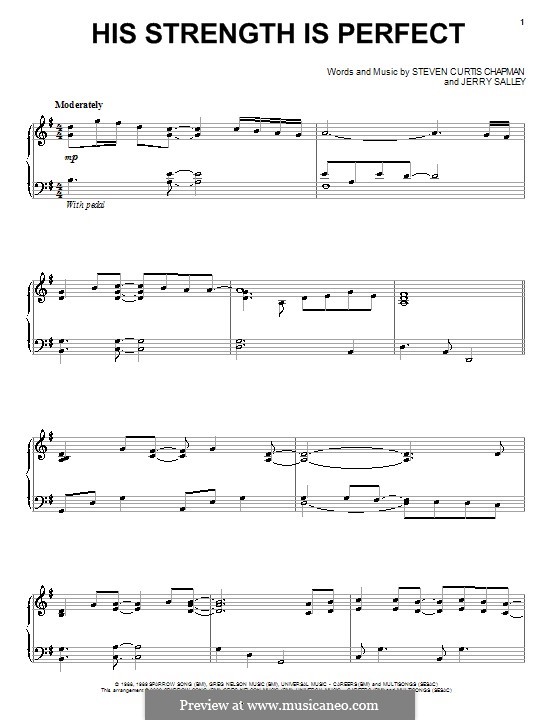 His Strength Is Perfect by J. Salley - sheet music on MusicaNeo