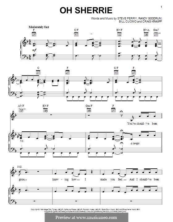 Steve Perry Oh Sherrie Single