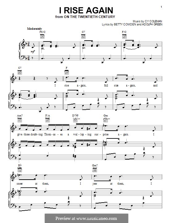 I Rise Again by C. Coleman - sheet music on MusicaNeo