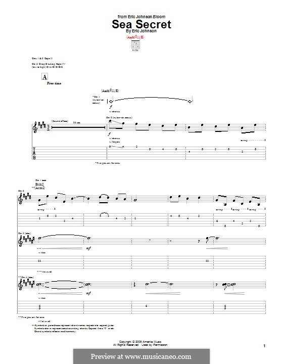 Sea Secret by E. Johnson - sheet music on MusicaNeo