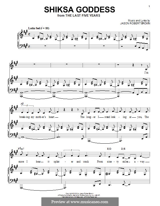 Shiksa Goddess by J.R. Brown - sheet music on MusicaNeo
