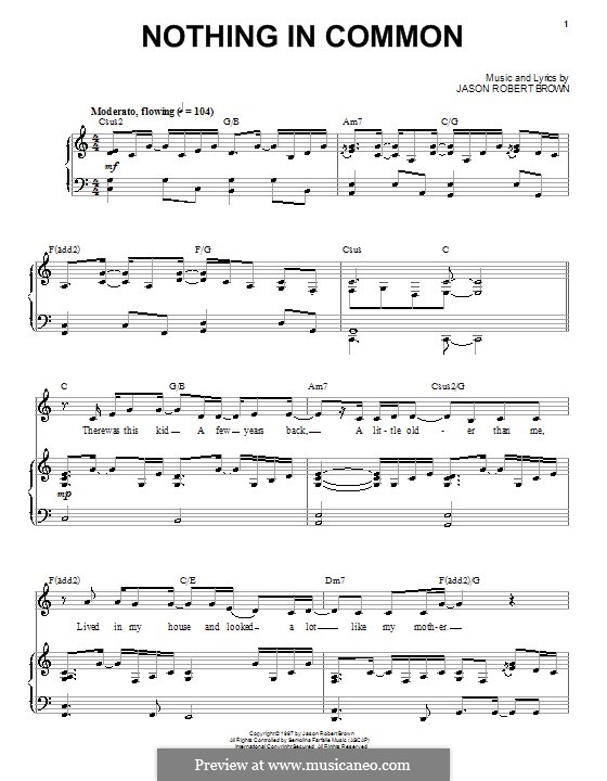Nothing in Common by J.R. Brown - sheet music on MusicaNeo