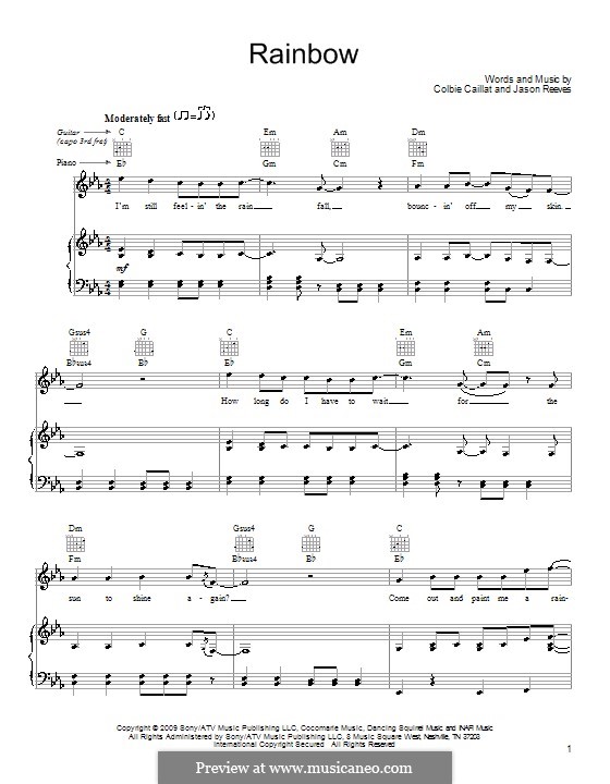 Rainbow by J. Reeves - sheet music on MusicaNeo