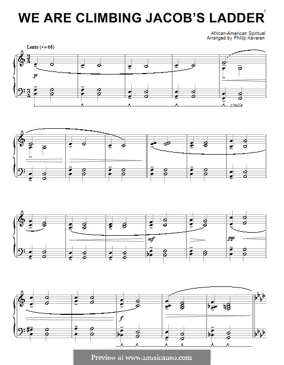 We are Climbing Jacob's Ladder by folklore - sheet music on MusicaNeo