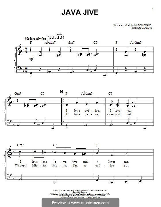 Java Jive (The Ink Spots) by B. Oakland, M. Drake on MusicaNeo