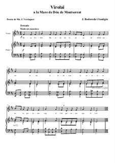 Virolai by J. Rodoreda i Santigós - sheet music on MusicaNeo