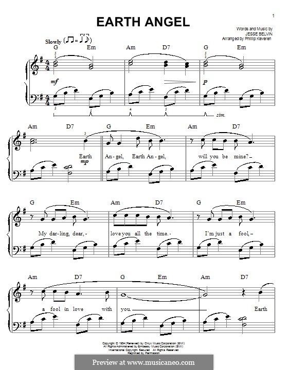 Earth Angel Guitar Chords