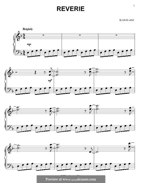 Reverie by D. Lanz - sheet music on MusicaNeo
