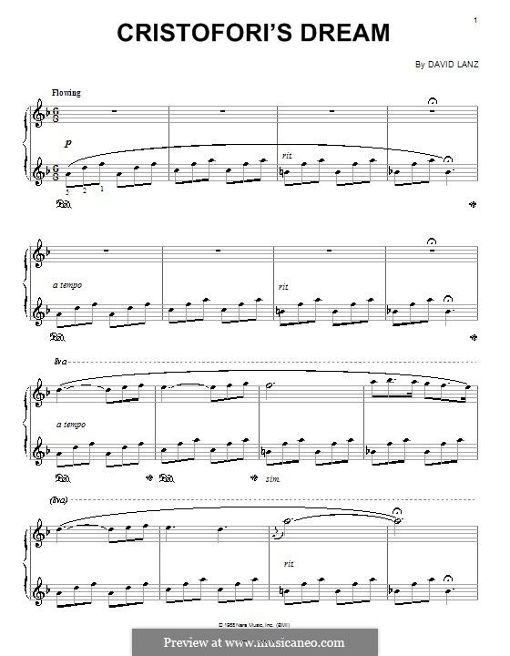 Cristofori's Dream by D. Lanz - sheet music on MusicaNeo Cristofori's Dream by D. Lanz - sheet music on MusicaNeo
