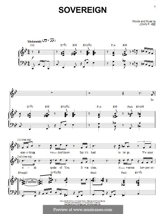 Sovereign by J.P. Kee - sheet music on MusicaNeo