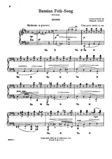 Russian Folk-Song by E. Schütt - sheet music on MusicaNeo