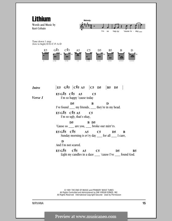 Lithium Nirvana Lyrics