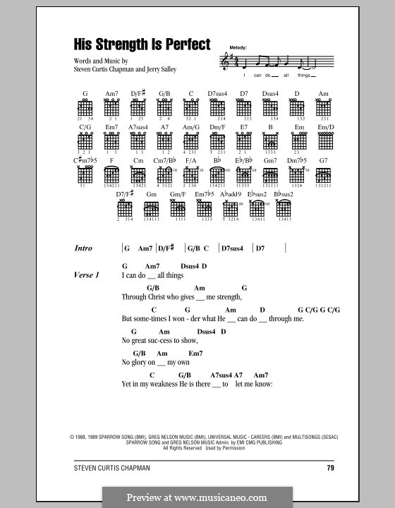His Strength Is Perfect by J. Salley - sheet music on MusicaNeo