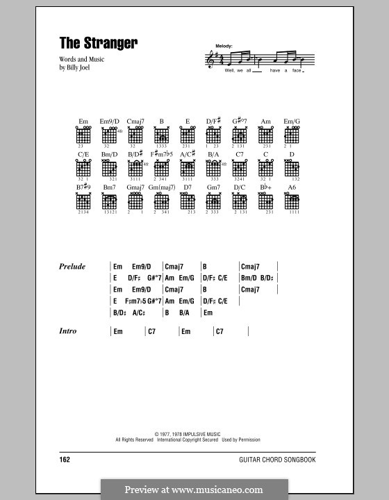 The Stranger by B. Joel - sheet music on MusicaNeo