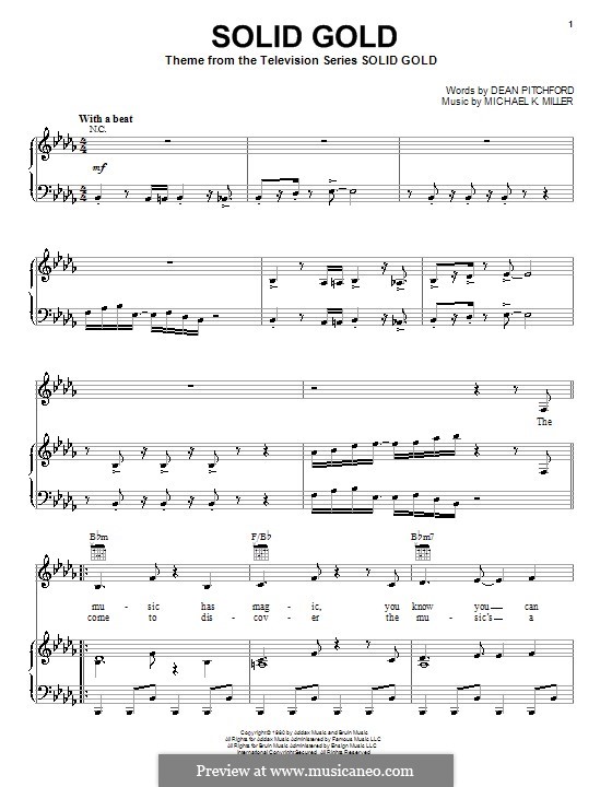 Solid Gold by M.K. Miller - sheet music on MusicaNeo