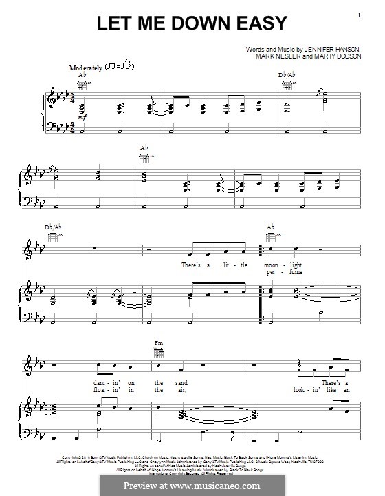Let Me Down Easy (Billy Currington) by J. Hanson, M. Nesler, M. Dodson ...