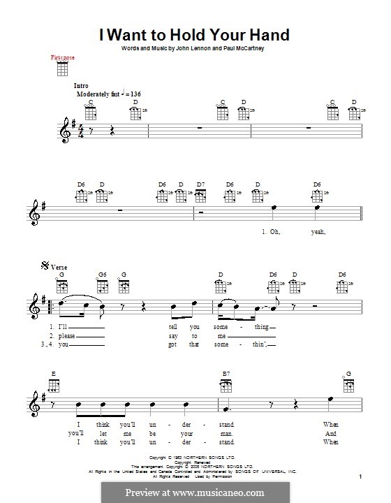 I Want To Hold Your Hand The Beatles By J Lennon P Mccartney On