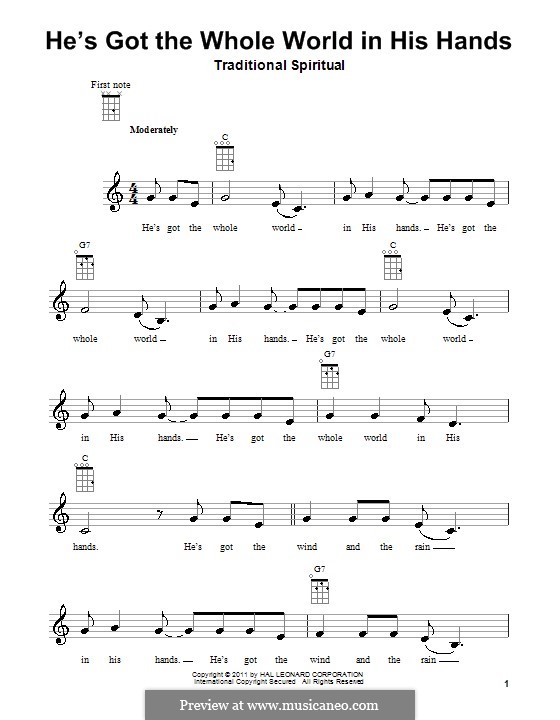 He's Got the Whole World in His Hands by folklore on MusicaNeo