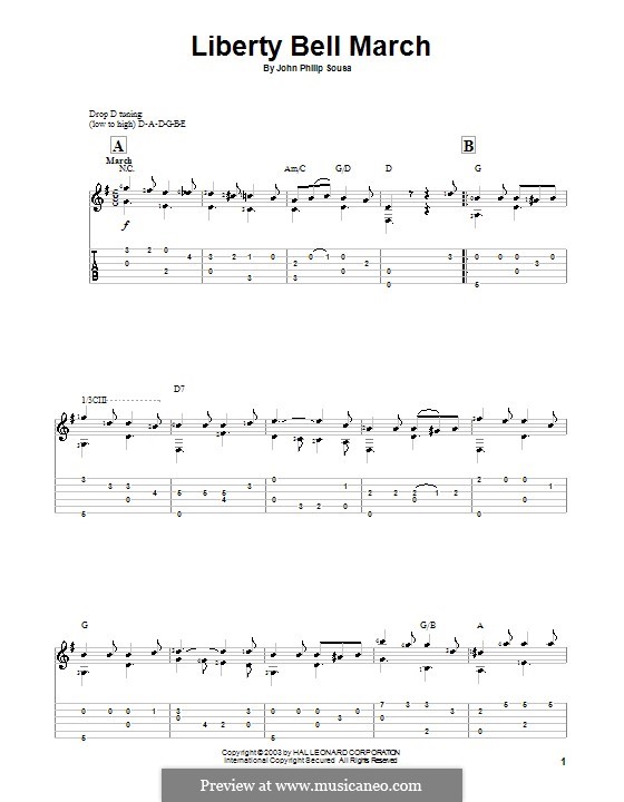 Liberty Bell March by J.P. Sousa - sheet music on MusicaNeo