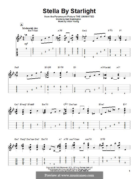 Stella By Starlight by V. Young - sheet music on MusicaNeo